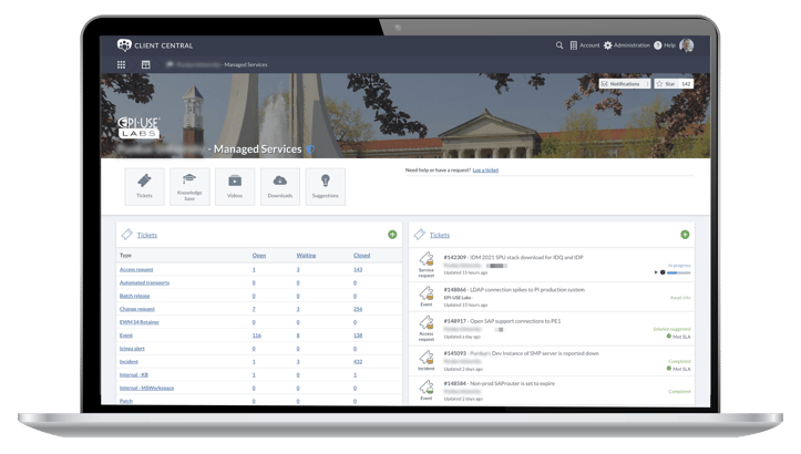 Client Central: Secure SaaS platform
