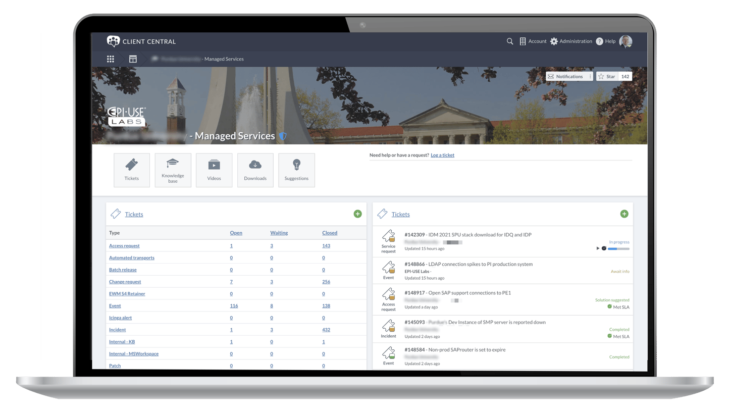 Client Central: Secure SaaS platform
