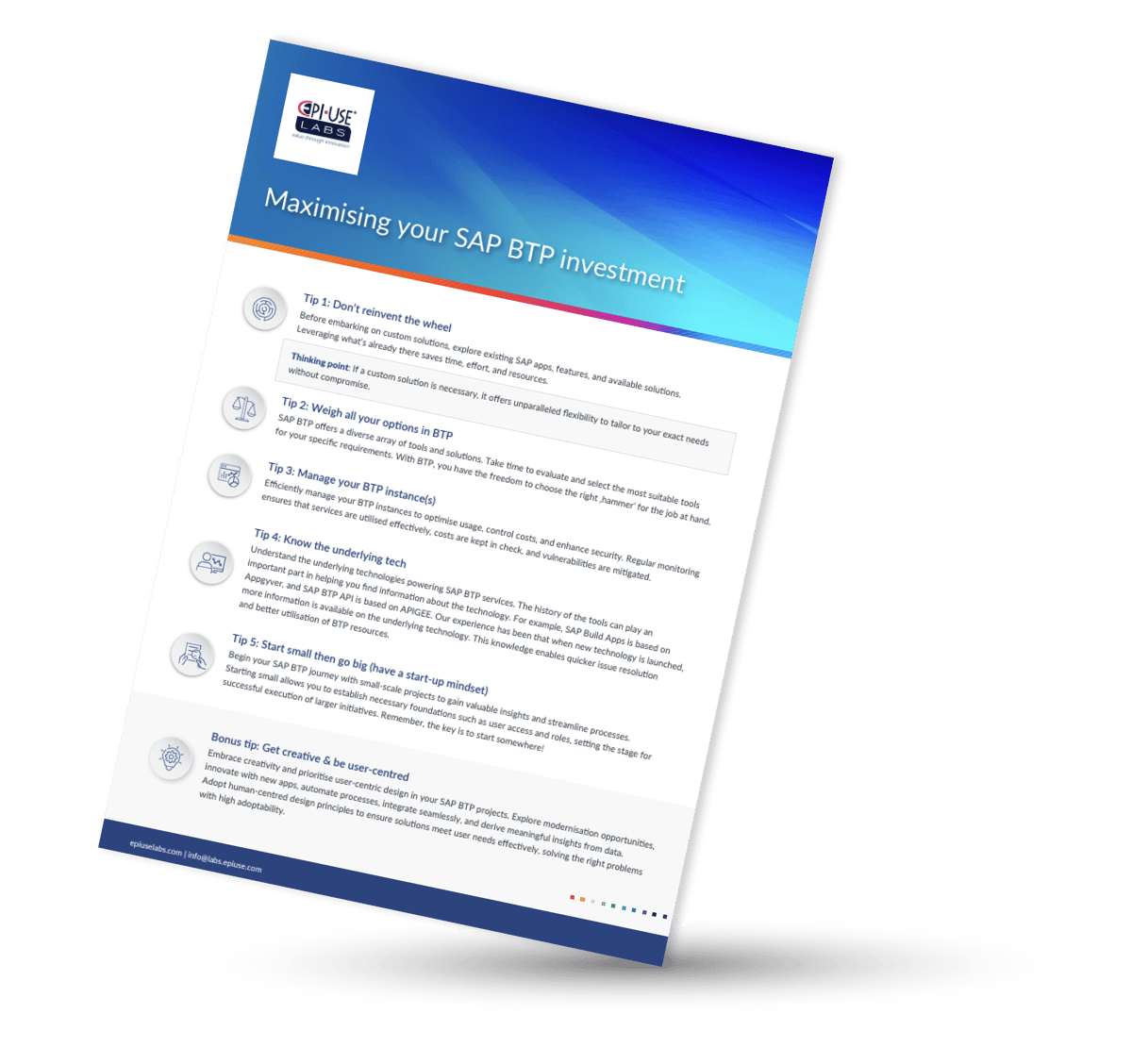 Request: Maximising your SAP BTP investment: Download top tips