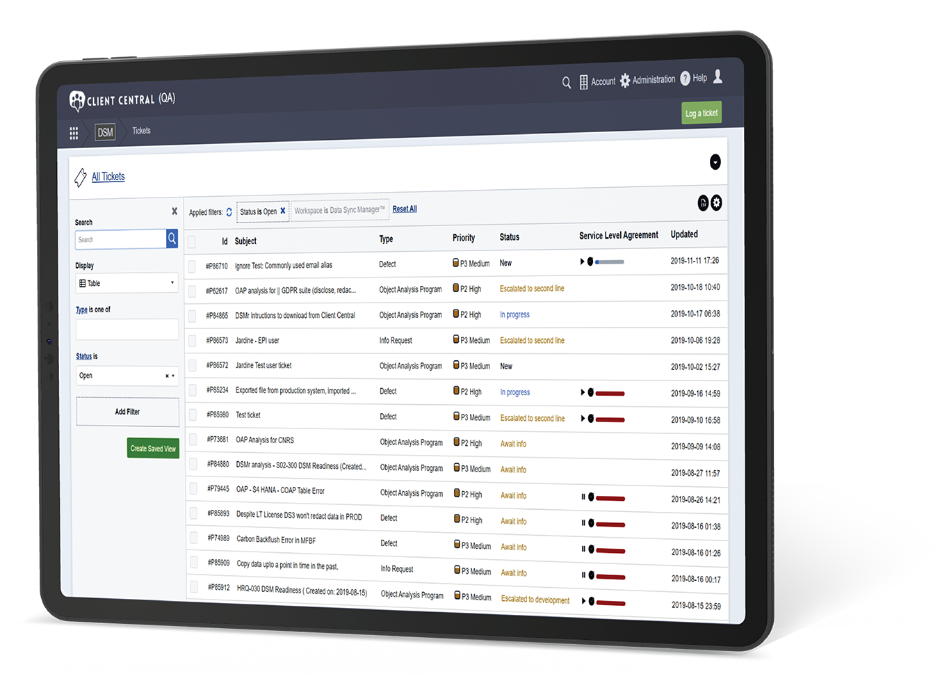 Client Central: Secure SaaS platform