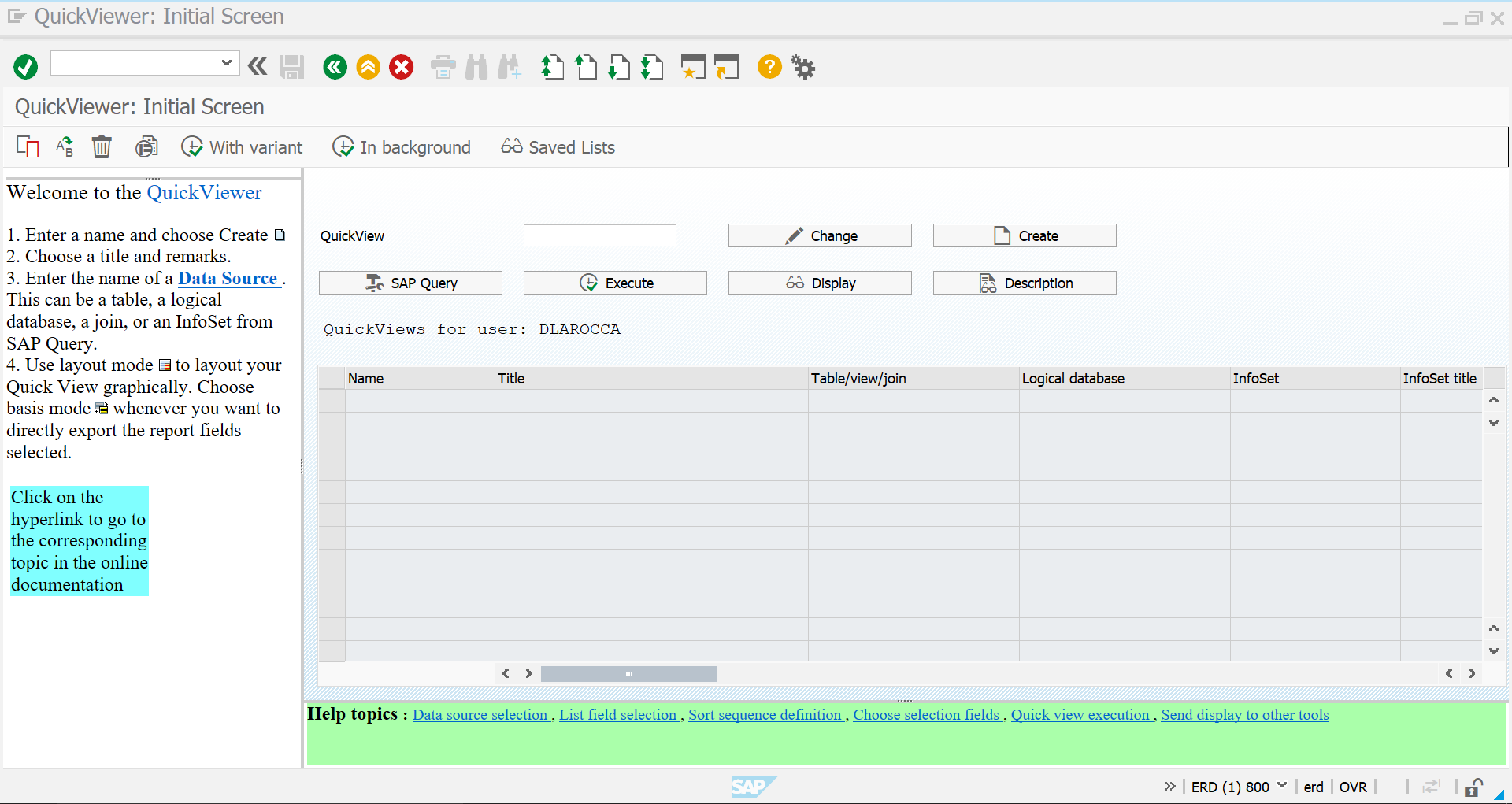 A quick look at SAP QuickViewer