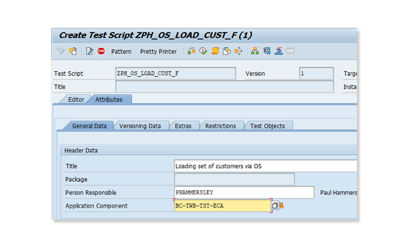 Using eCATT to automate loading records with specific keys