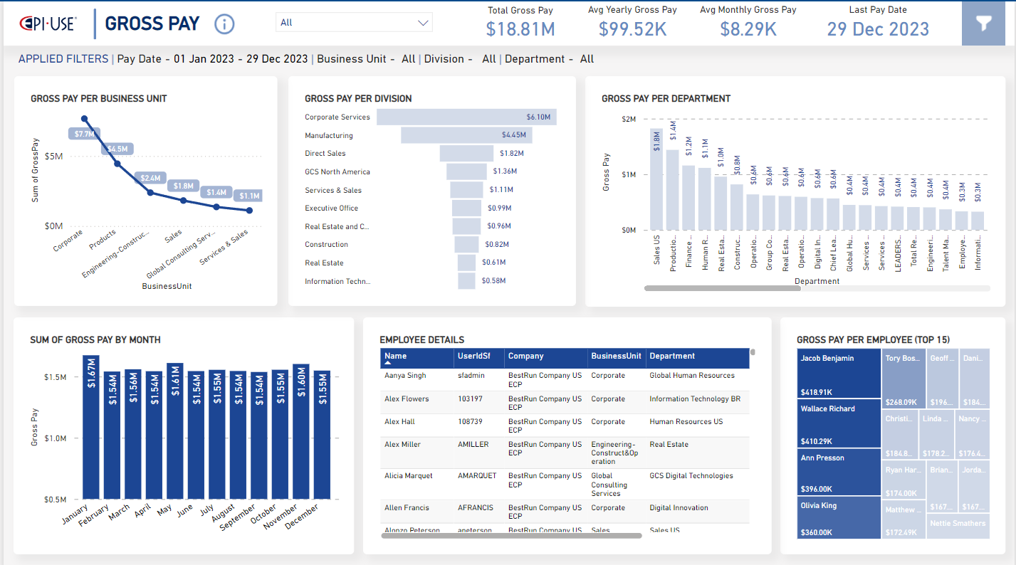 Live-Payroll-Reporting für SAP SuccessFactors Employee Central Payroll